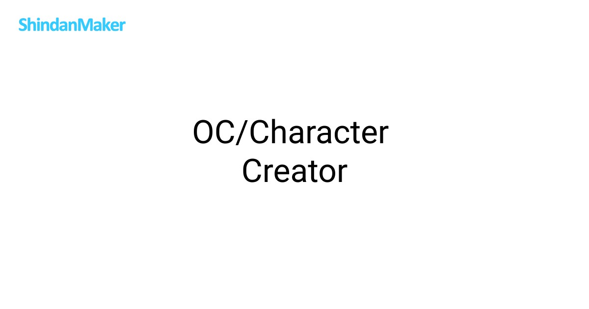 OC/Character Creator