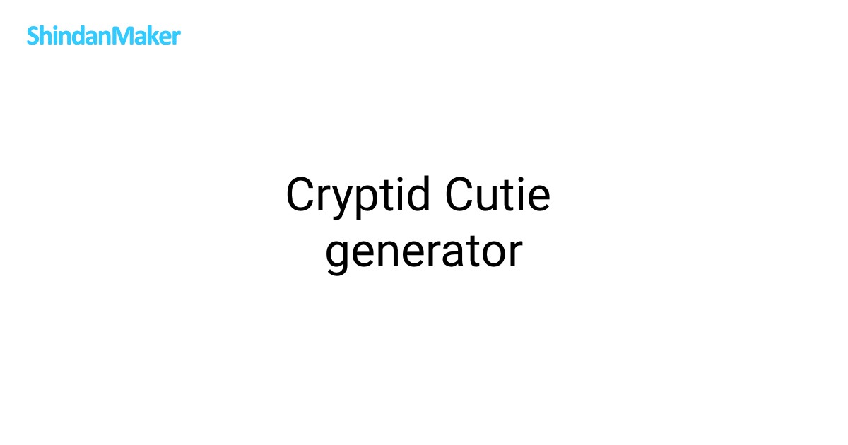 Cryptid Cutie generator