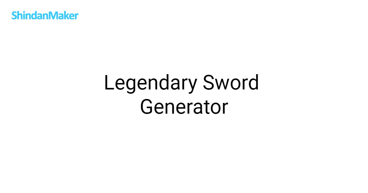Legendary Sword Generator