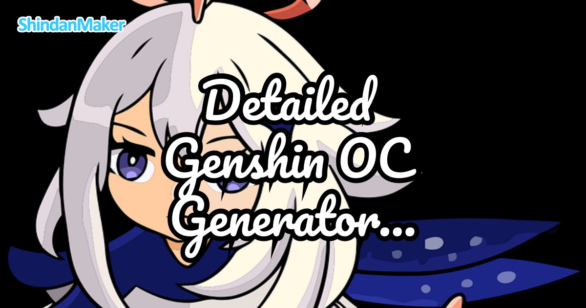 Detailed Genshin OC Generator [OO1.1]
