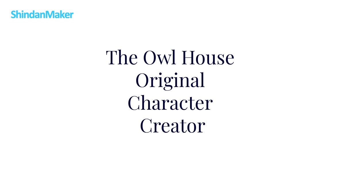 The Owl House Original Character Creator