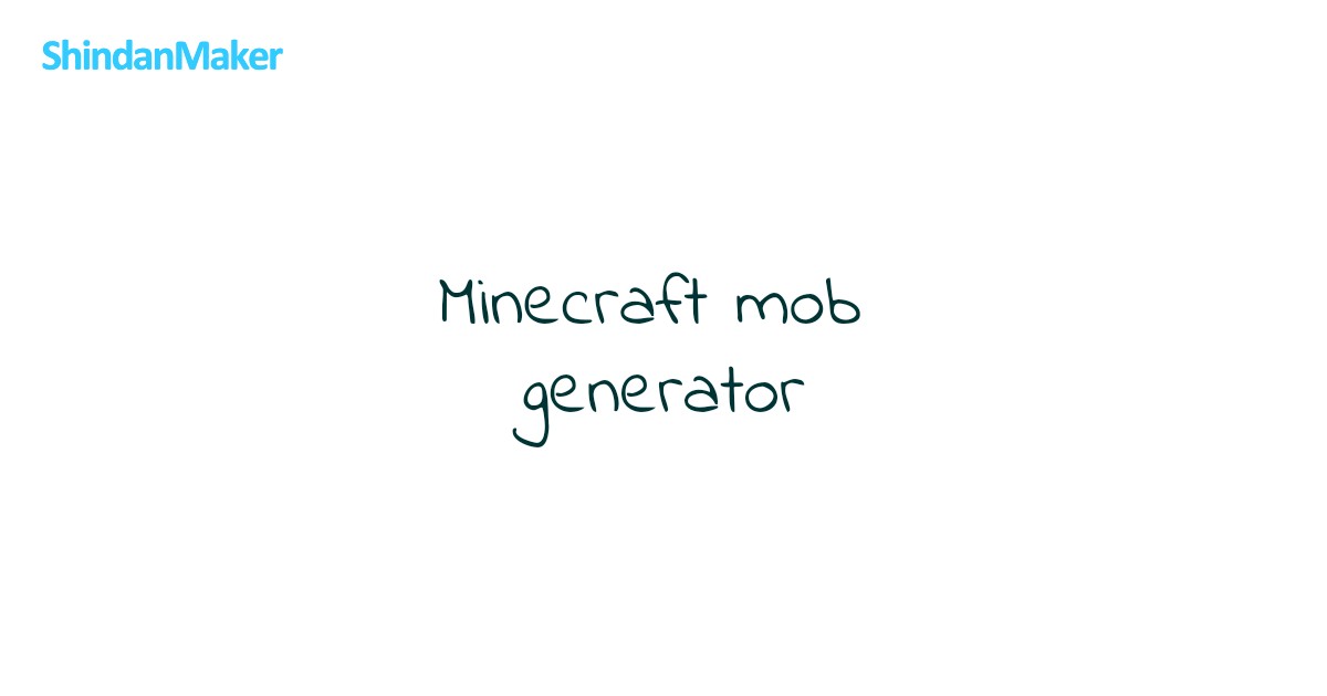 Minecraft mob generator