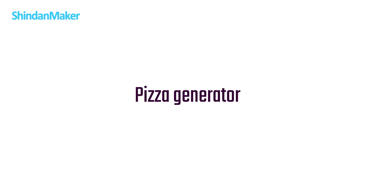Pizza generator