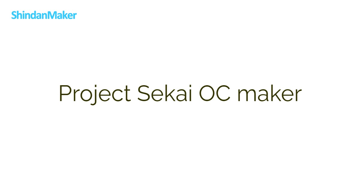 Project Sekai OC maker