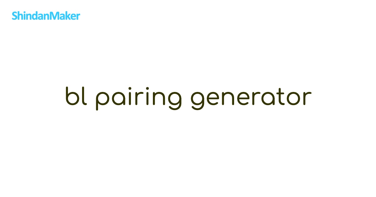 bl pairing generator