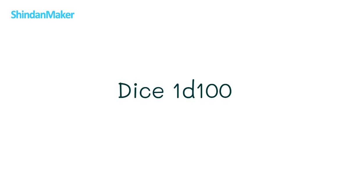 Dice 1d100