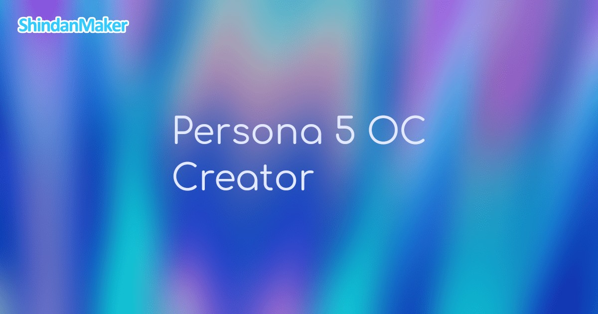Persona 5 OC Creator