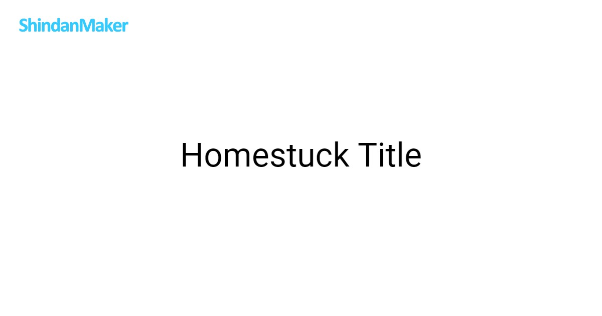 Homestuck Title