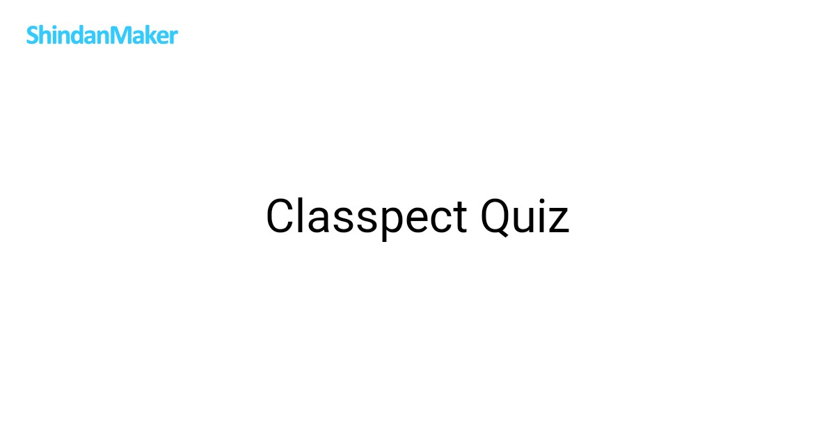 Classpect Quiz