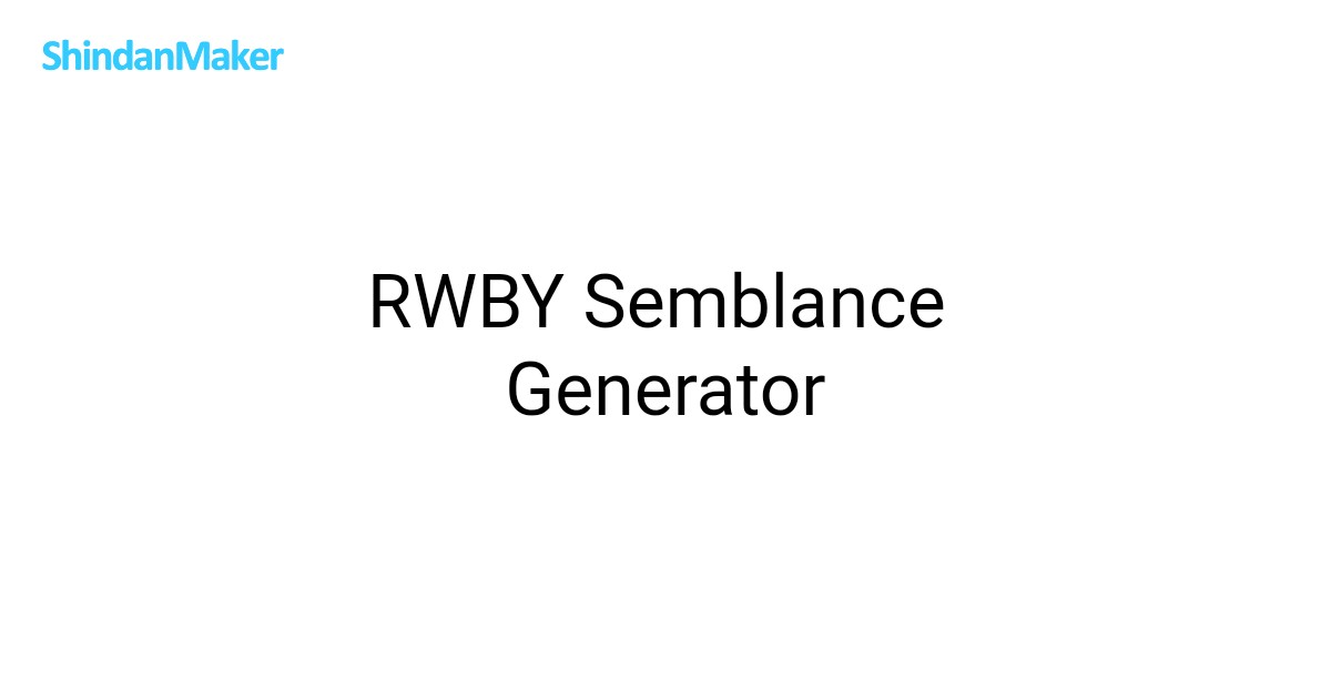 RWBY Semblance Generator