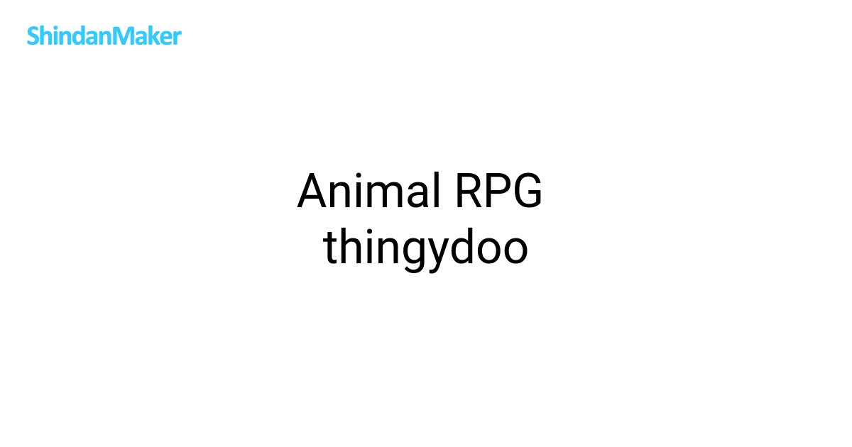 Animal RPG thingydoo