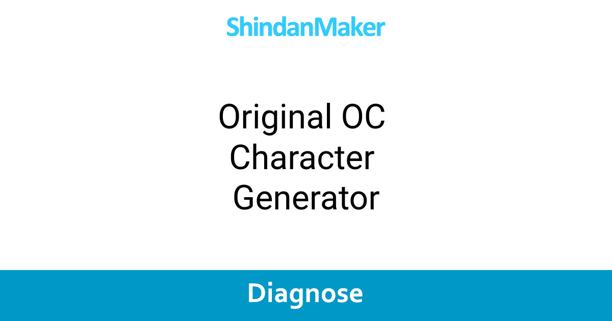 Original OC Character Generator