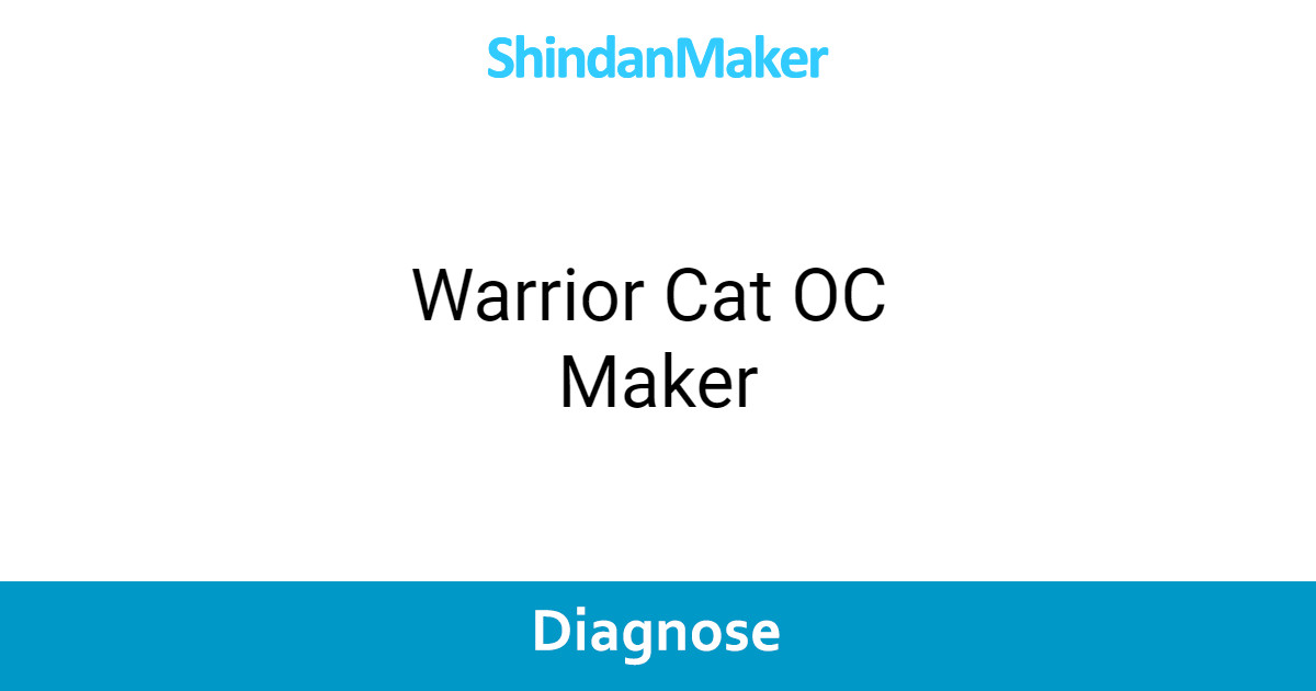 Warrior Cat OC Maker