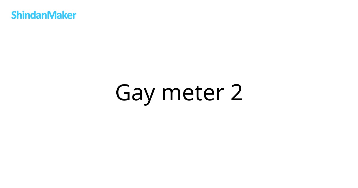 Gay meter 2