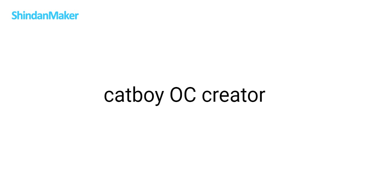 catboy OC creator
